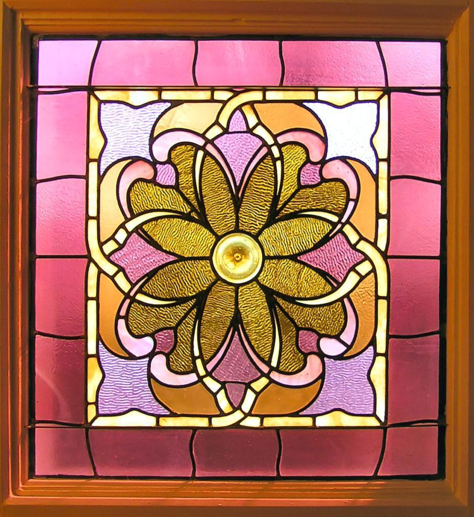 Lent Stained glass window flower