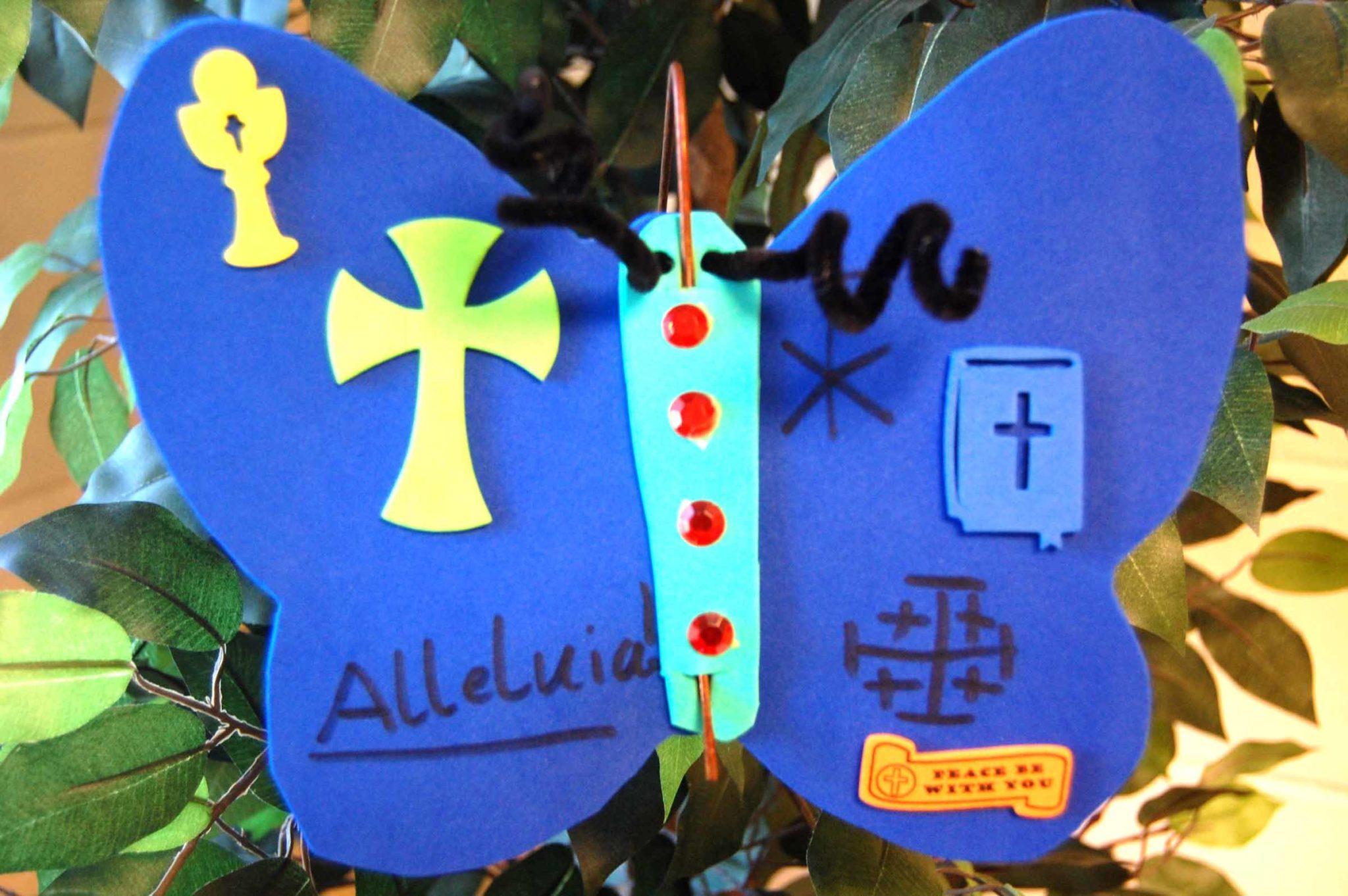 Making Easter Butterflies, Alleluia!
