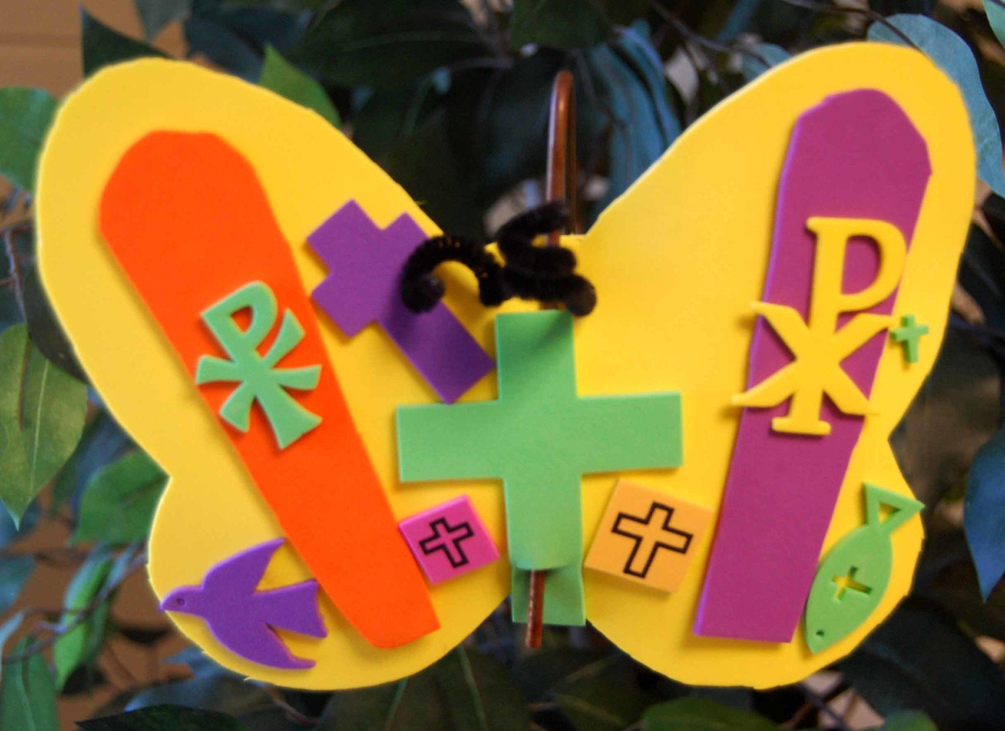 Making Easter Butterflies, Alleluia!