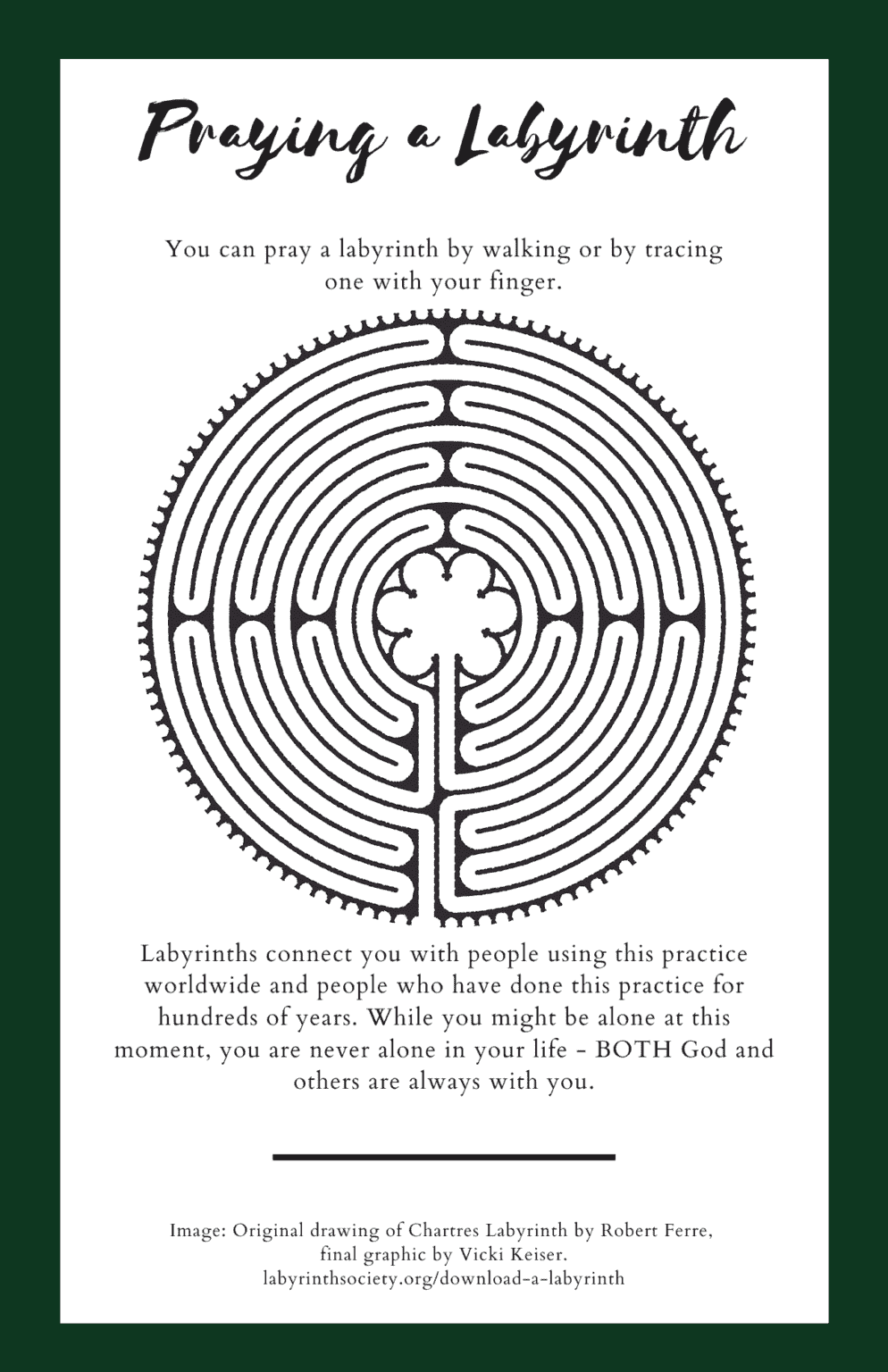 Walking a Labyrinth in a Distanced Manner